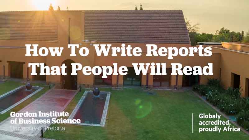 Online Masterclass: How To Write Reports That People Will Read